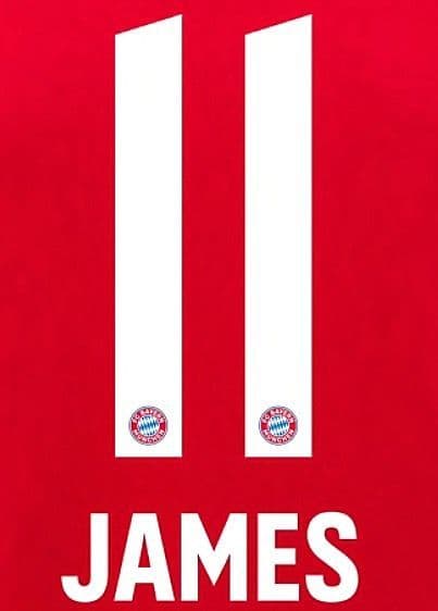 2018-19/20 Bayern Munich Home/Third Shirt JAMES 11 OFFICIAL SportingID ...