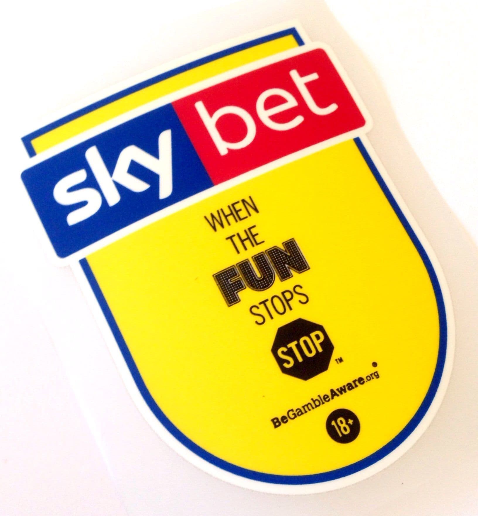 2018-19/20 Sky Bet EFL BE GAMBLE AWARE Official Player Issue Size ...