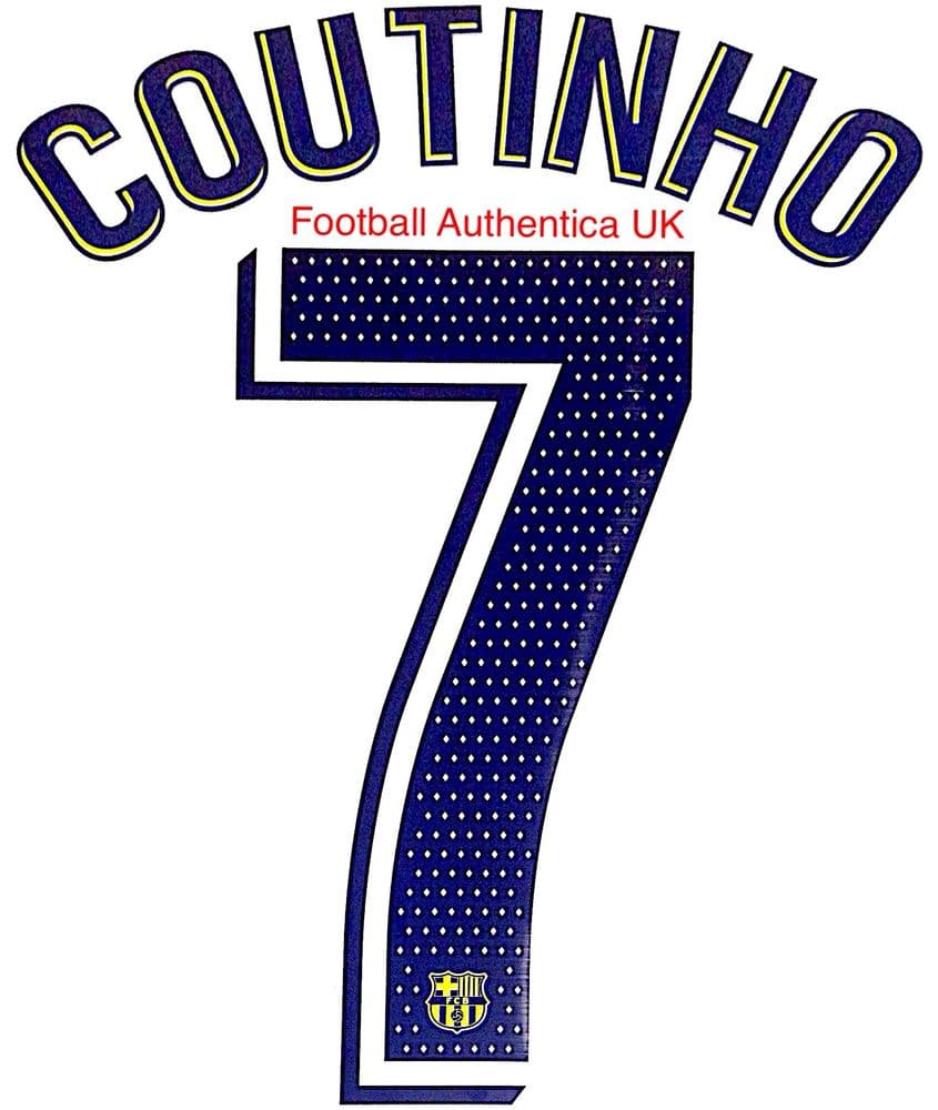 2018-19 Barcelona COUTINHO 7 La Liga/UCL Away Shirt Official Player ...