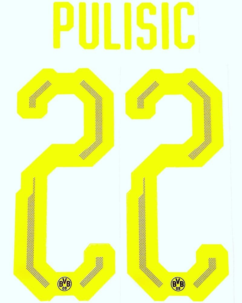 2018-19 Dortmund Away & Third Shirt PULISIC 22 Official Replica Stadium ...