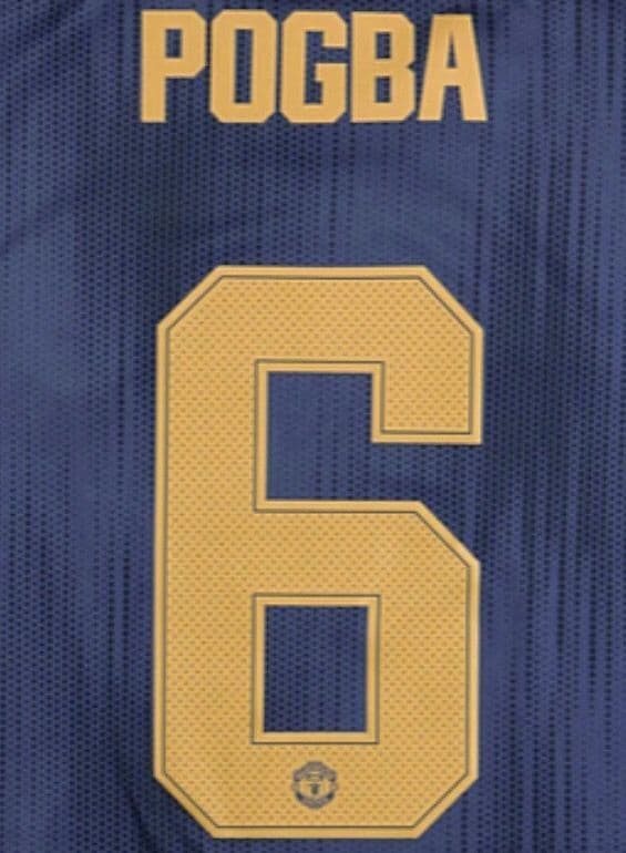 2018-19 Manchester United UCL Third Shirt POGBA 6 Official Player Issue ...