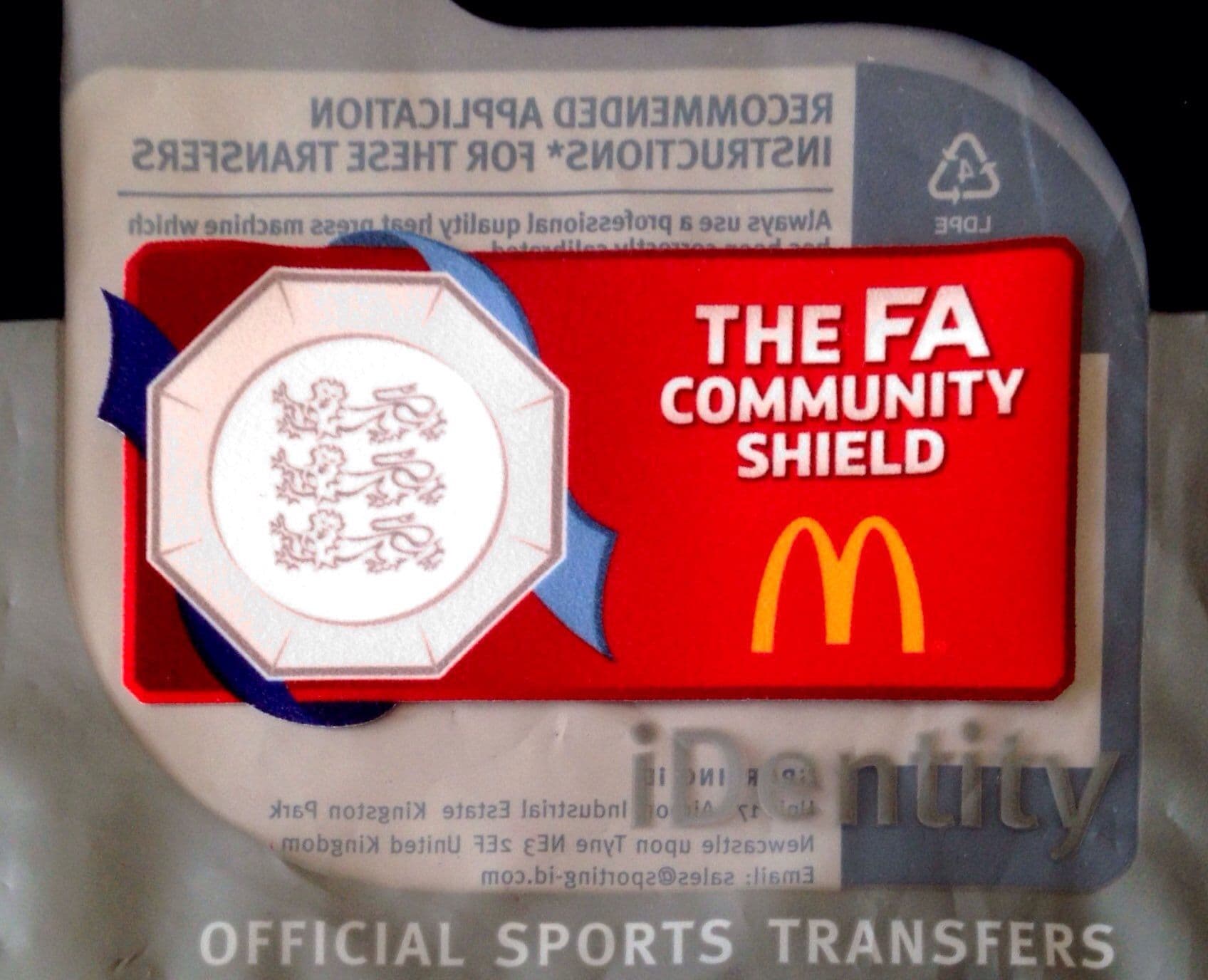 2018 FA COMMUNITY SHIELD Football PS-Pro SportingiD Soccer Badge Patch