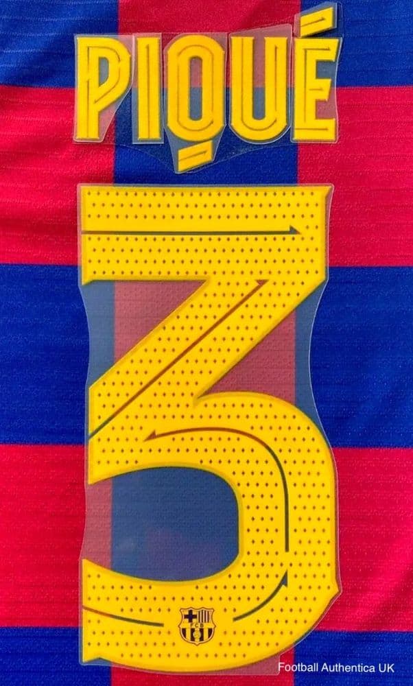 2019-20/21 Barcelona UCL Home Shirt PIQUE 3 Official Player Issue Match ...