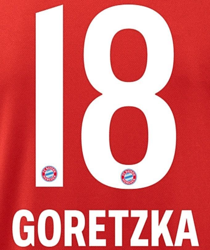 2019-20/21 Bayern Munich Home Shirt GORETZKA 18 Official Avery Dennison ...