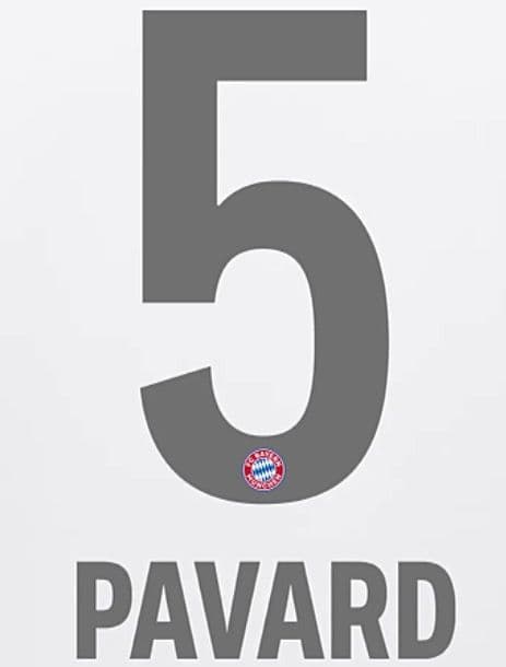 2019-20 Bayern Munich Away Shirt PAVARD 5 Official Avery Dennison Name ...