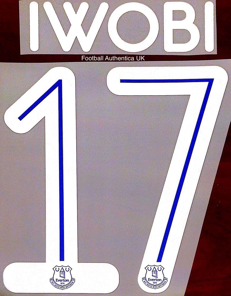 2019-20 Everton CARABAO CUP & FA CUP Home Shirt IWOBI 17 Official ...