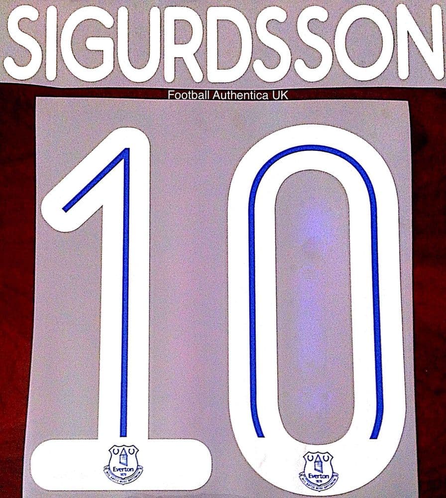2019-20 Everton CARABAO CUP & FA CUP Home Shirt SIGURDSSON 10 Official ...
