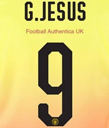 2019-20 Manchester City UCL & FA CUP & CARABAO CUP Third Shirt G JESUS ...