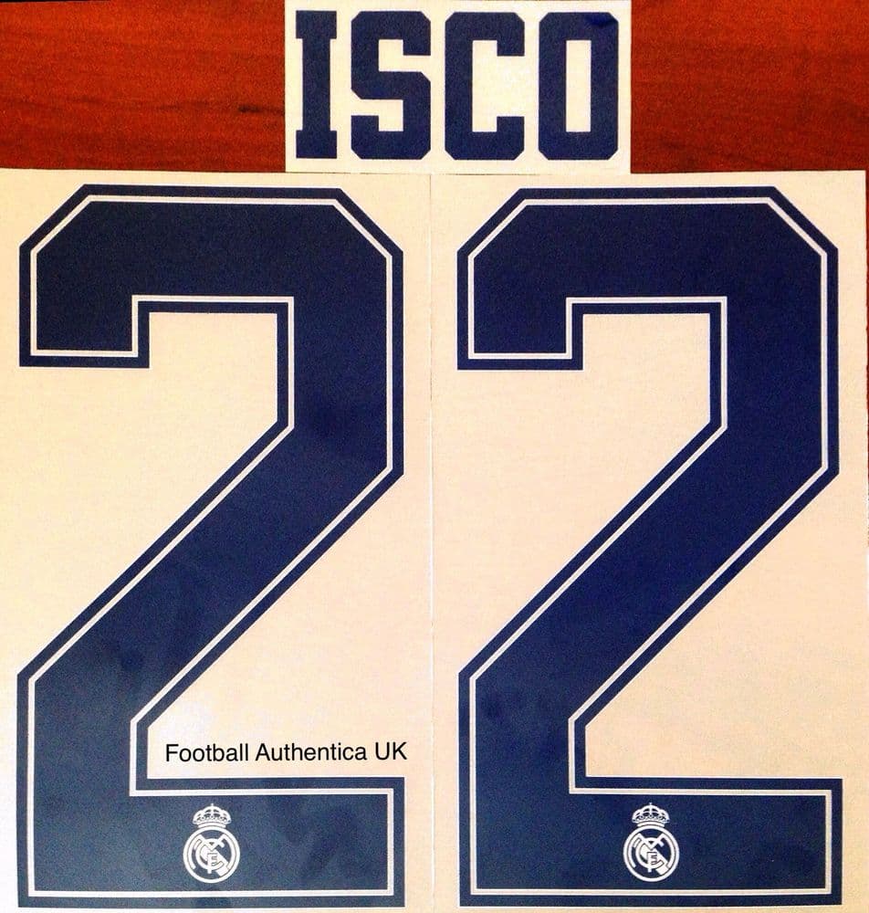 2019-20 Real Madrid UCL Third Shirt ISCO 22 Official SportingiD Name ...
