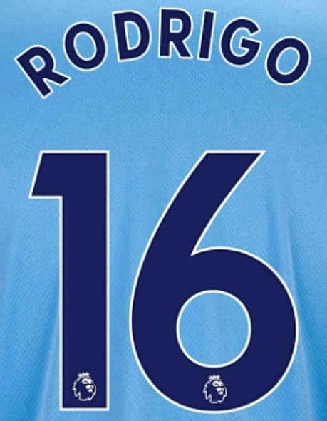 2020-21/2022-23 Manchester City Home/Third Shirt RODRIGO 16 Official ...