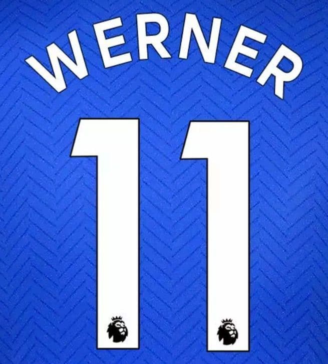 2020-21/22 Chelsea Home & Third Shirt WERNER 11 Official Football Name ...