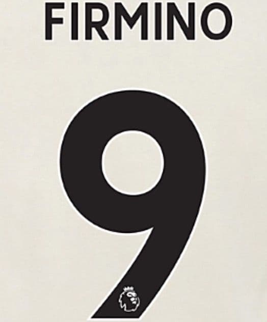 2020-21/22 Liverpool Away Shirt FIRMINO 9 Official Football Name Number Set