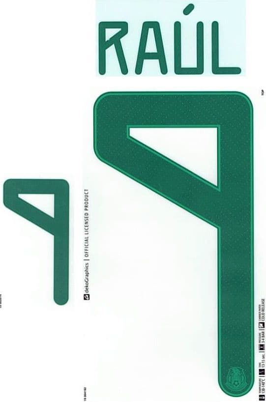 2020-21/22 Mexico Away Shirt RAUL 9 Adidas DekoGraphics Football Name ...