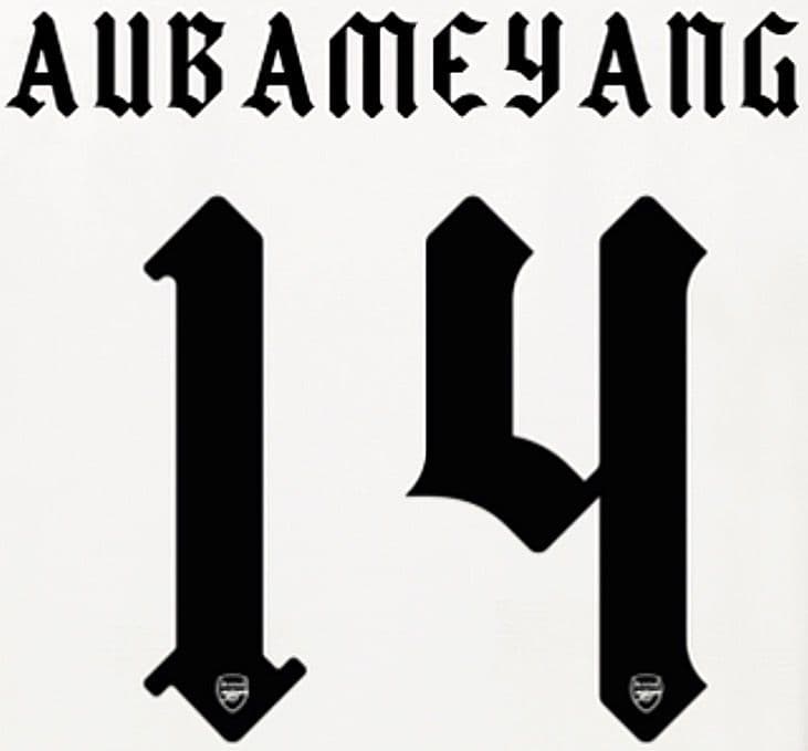 2020-21 Arsenal FA CUP & EUROPA LEAGUE Away Shirt AUBAMEYANG 14 ...