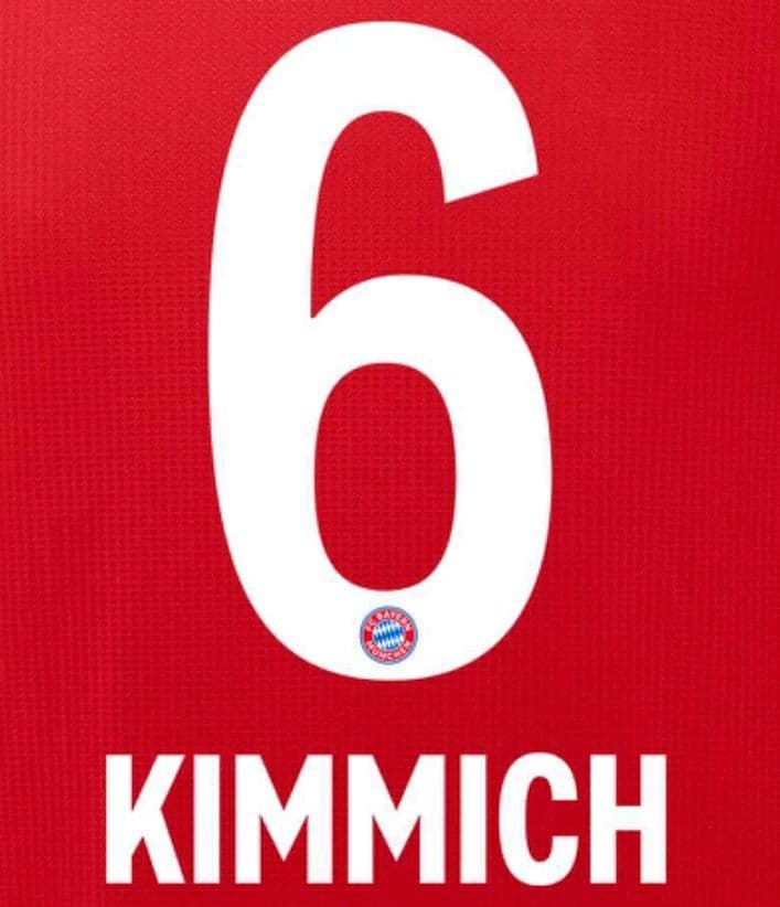 2020-21 Bayern Munich Home Shirt KIMMICH 6 Official Avery Dennison Name ...