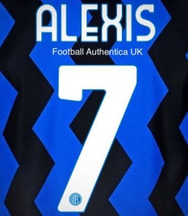 2020-21 Inter Milan ALEXIS 7 Home Shirt Official Player Issue Size Name ...