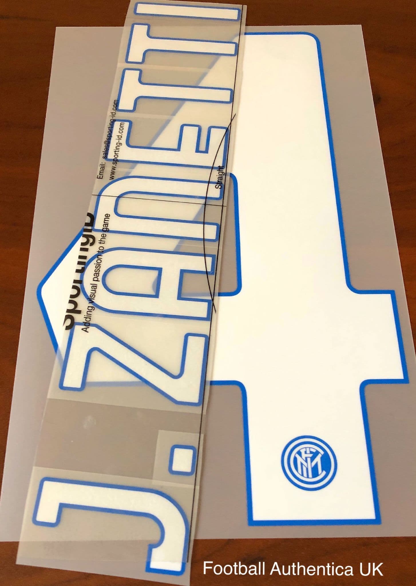 2020-21 Inter Milan J ZANETTI 4 Home Shirt Official Player Issue Size ...