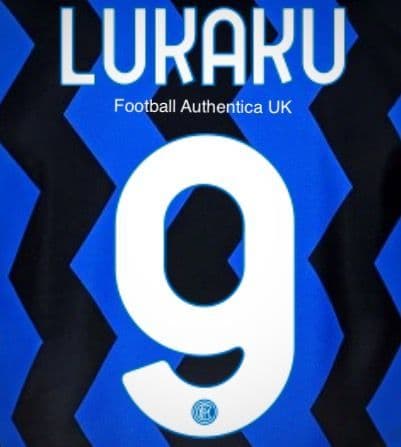 2020-21 Inter Milan LUKAKU 9 Home Shirt Official Player Issue Size Name ...