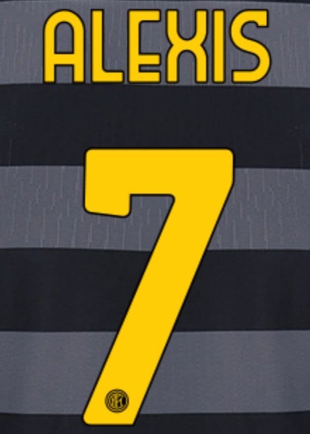 2020-21 Inter Milan Third Shirt ALEXIS 7 Official Stilscreen Name ...