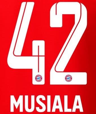 2021-22/23 Bayern Munich Home Shirt MUSIALA 42 Official Avery Dennison ...