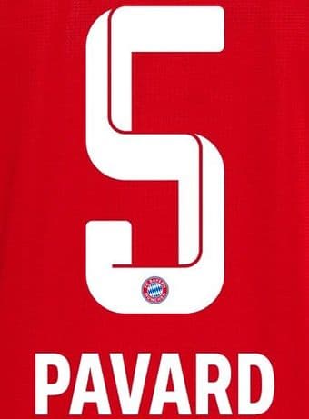 2021-22/23 Bayern Munich Home Shirt PAVARD 5 Official Avery Dennison ...
