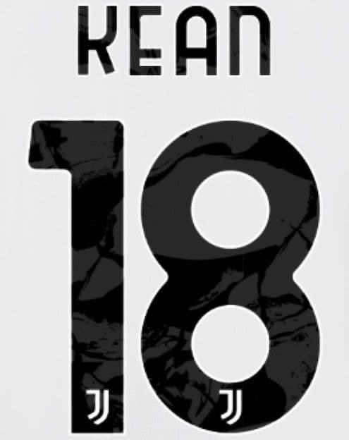 2021-22/23 Juventus KEAN 18 Home Shirt Official DekoGraphics Name ...