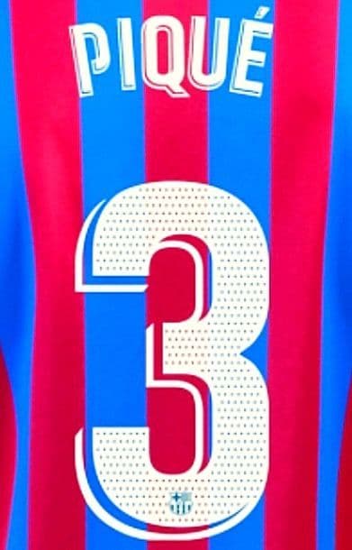 2021-22 Barcelona LA LIGA Home Shirt PIQUE 3 Official Player Issue ...