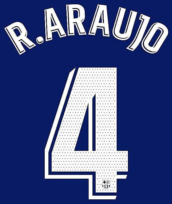 2021-22 Barcelona LA LIGA Home Shirt R ARAUJO 4 Official Player Issue ...