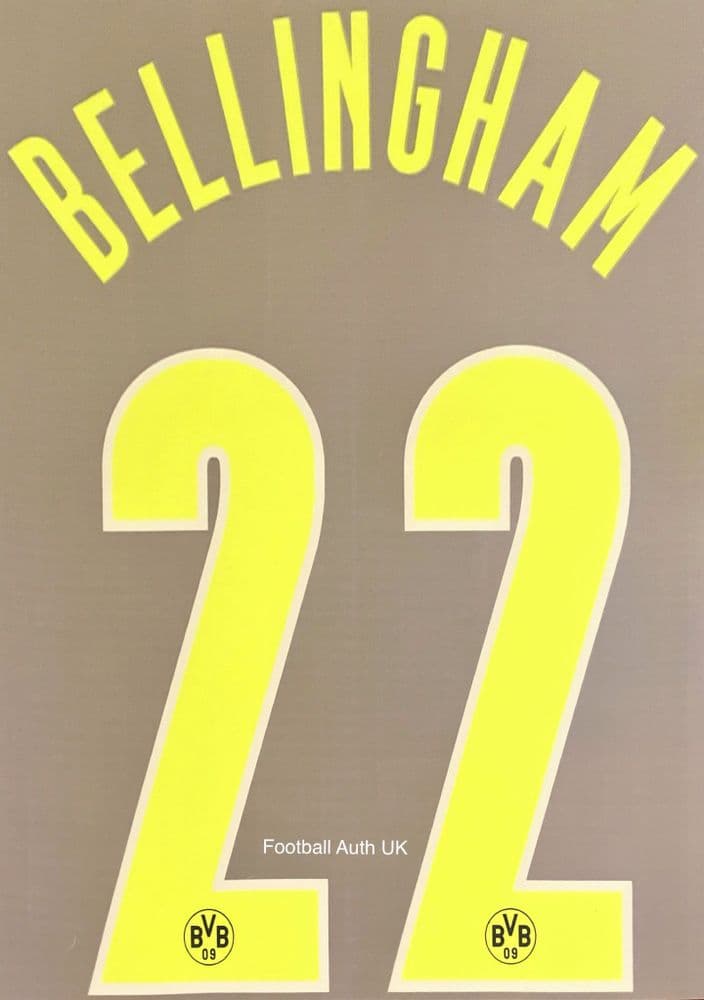 2021-22 Dortmund UCL & DFB-POKAL Fourth Shirt BELLINGHAM 22 Official ...