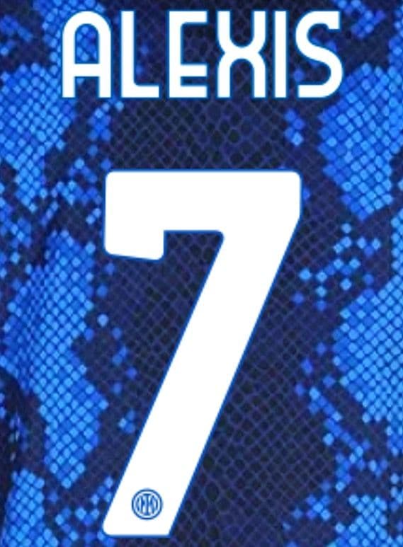 2021-22 Inter Milan ALEXIS 7 Home Shirt Official Player Issue Size Name ...