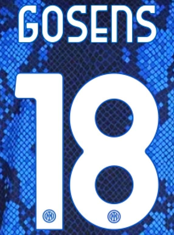 2021-22 Inter Milan GOSENS 18 Home Shirt Official Player Issue Size ...