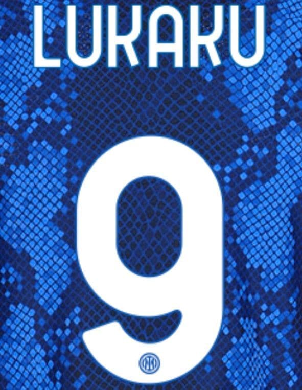 2021-22 Inter Milan LUKAKU 9 Home Shirt Official Player Issue Size Name ...