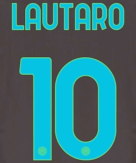 2021-22 Inter Milan Third Shirt LAUTARO 10 Official Stilscreen Name ...