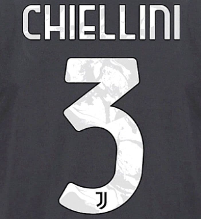2021-22 Juventus CHIELLINI 3 Away/Fourth Shirt Official DekoGraphics ...