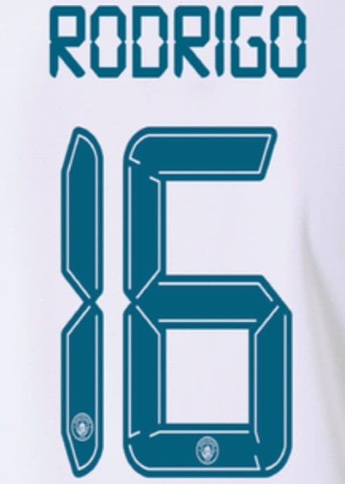 2021-22 Manchester City UCL & FA CUP Away Shirt RODRIGO 16 Official ...