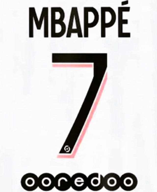 2021-22 PSG Paris MBAPPE 7 Away Shirt Official Player Issue Size Name ...