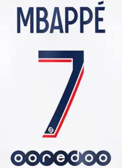 2021-22 PSG Paris MBAPPE 7 Fourth Shirt Official Player Issue Size Name ...