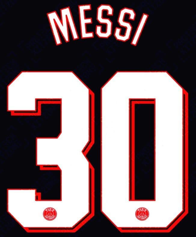 2021-22 PSG Paris St Germain UCL Home Shirt MESSI 30 Official Player ...