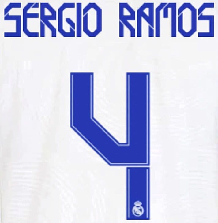 2021-22 Real Madrid HERO SET Home Shirt SERGIO RAMOS 4 Official Player ...