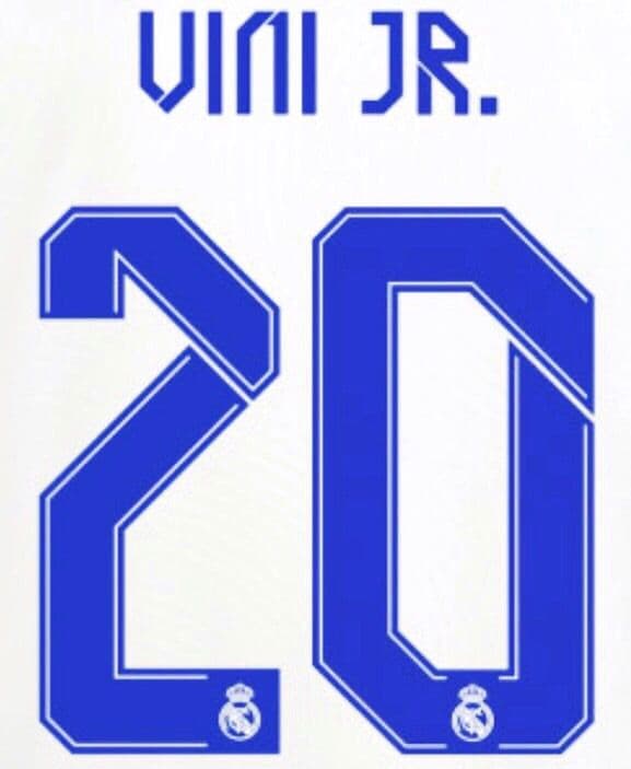 2021-22 Real Madrid UCL Home Shirt VINI JR 20 Official Player Issue ...