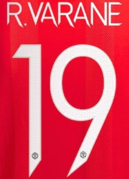 2021-23 Manchester United UCL & FA CUP Home Shirt R VARANE 19 Official ...