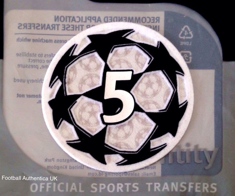 2021-24 Barcelona UCL STARBALL BOH 5 Official Player Issue Size Football Soccer Badge Patch