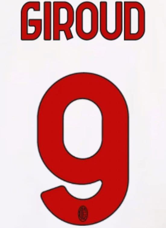2022-23 AC Milan Away Shirt GIROUD 9 Official Player Issue Size Name ...