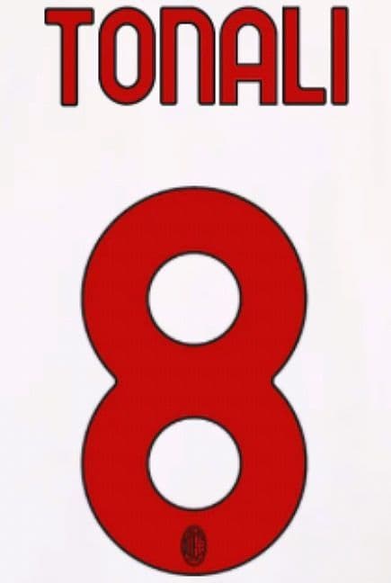 2022-23 AC Milan Away Shirt TONALI 8 Official Player Issue Size Name ...
