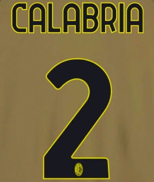 2022-23 AC Milan Third Shirt CALABRIA 2 Official Player Issue Size Name ...
