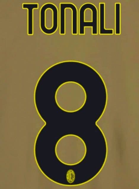2022-23 AC Milan Third Shirt TONALI 8 Official Player Issue Size Name ...
