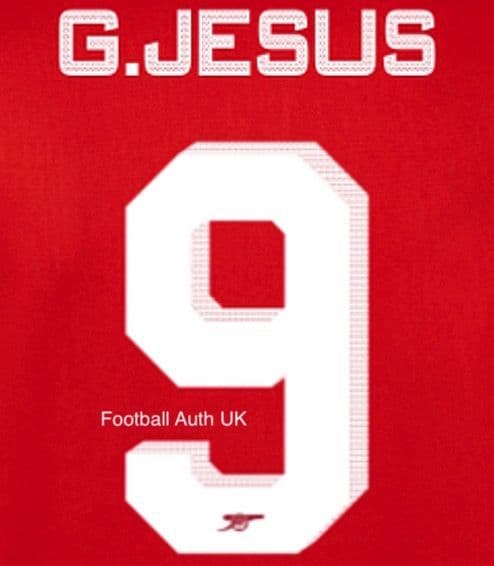 2022-23 Arsenal EUROPA & FA CUP Home Shirt G JESUS 9 Official Player ...