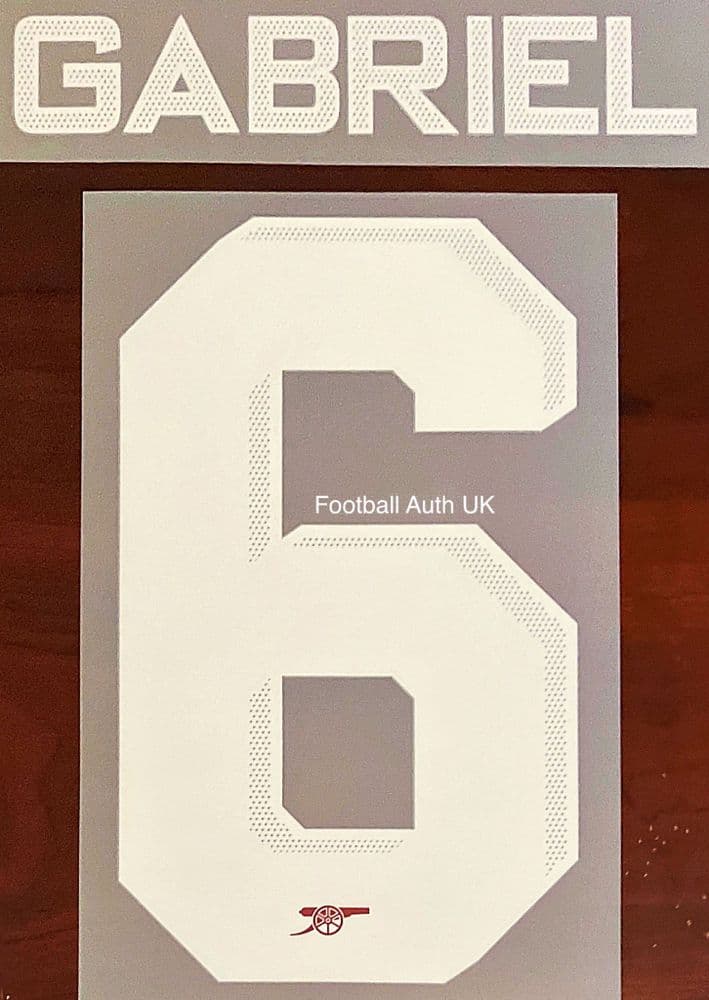 2022-23 Arsenal EUROPA & FA CUP Home Shirt GABRIEL 6 Official Player ...