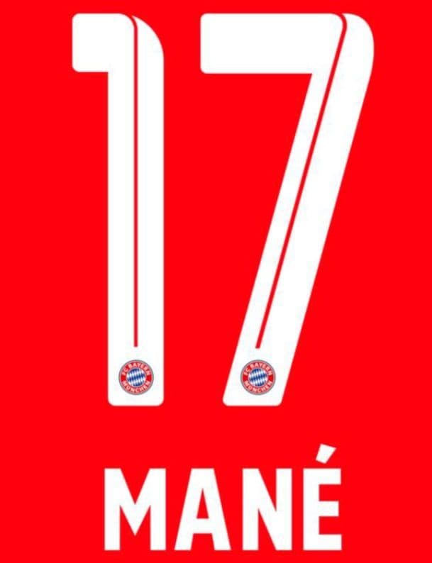 2022-23 Bayern Munich Home Shirt MANE 17 Official Avery Dennison Name ...