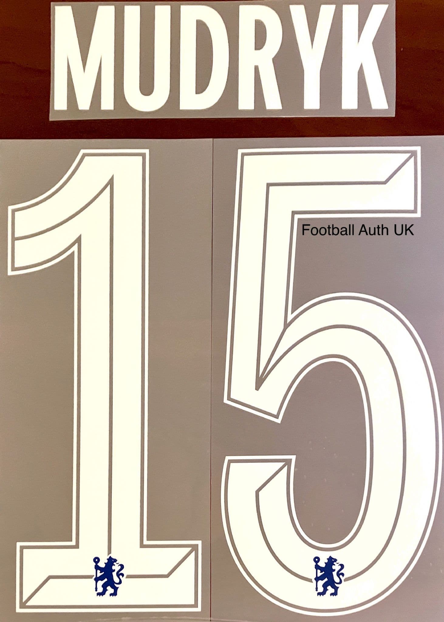 2022-23 Chelsea UCL & FA CUP Home Shirt MUDRYK 15 Official Player Issue ...